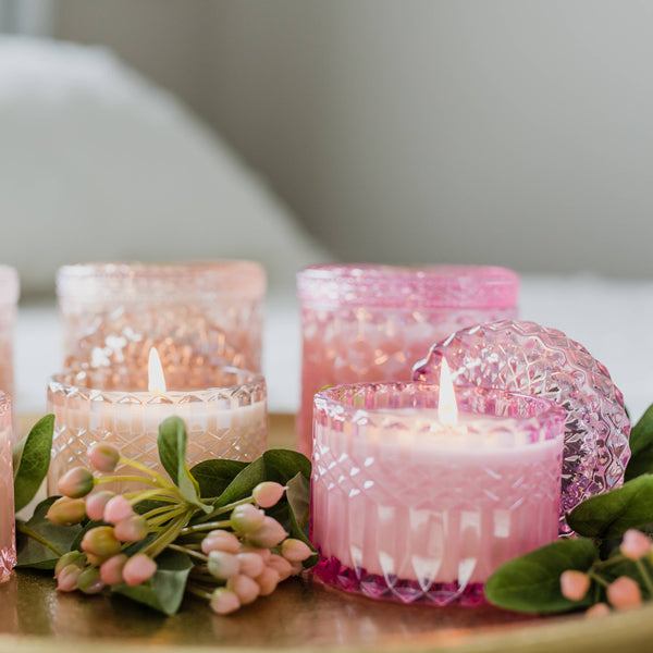 Peony 8oz Petite Shimmer Candle | The Preppy Bunny