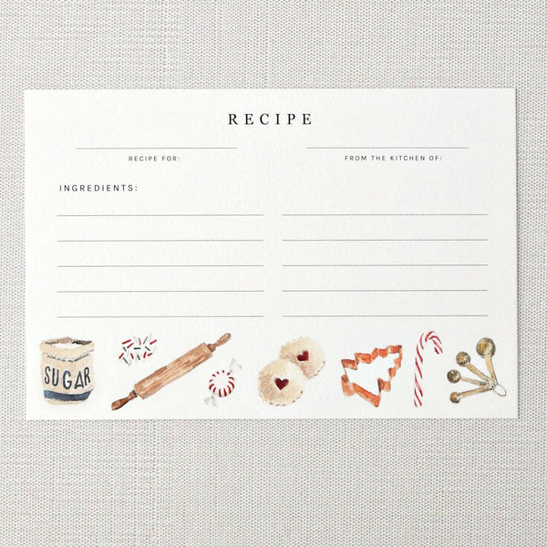 christmas baking recipe cards | The Preppy Bunny