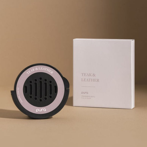 Teak & Leather Pura Car Diffuser Scent Refill | The Preppy Bunny