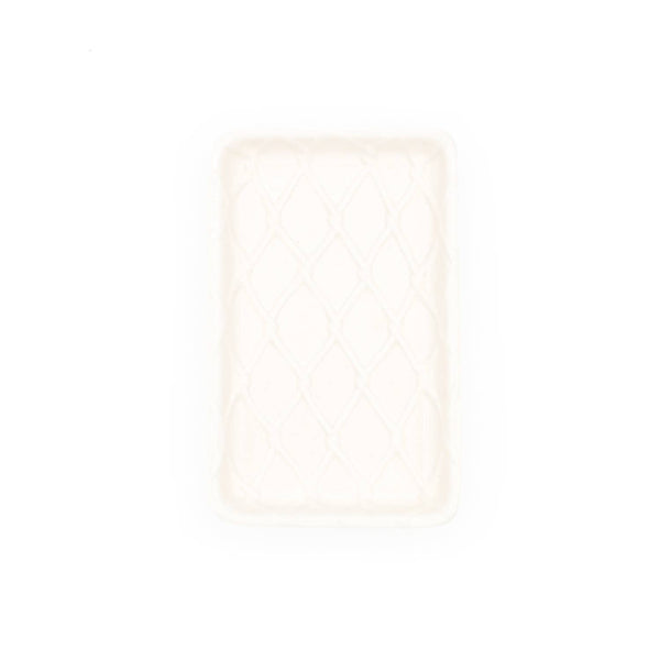 White Textured Soap Dish | The Preppy Bunny