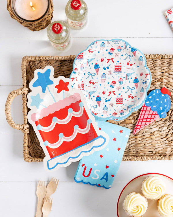Summer Cake Shaped 11" Paper Plates