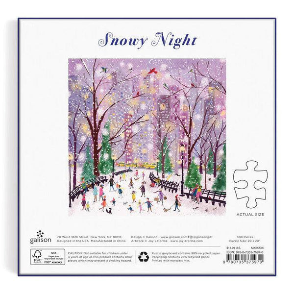 Snowy Night 500 Piece Puzzle | The Preppy Bunny