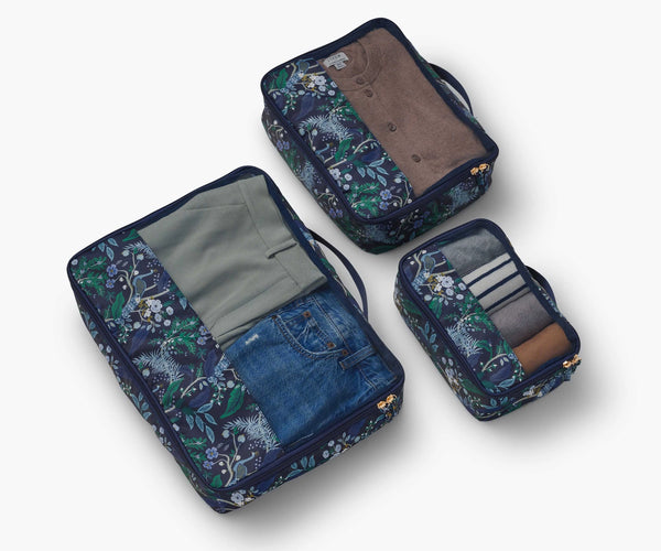 Peacock Packing Cube Set | The Preppy Bunny